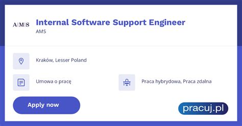 Oferta Pracy Internal Software Support Engineer Ams Kraków