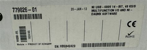 New National Instruments 779026 01 Multifuntion Io W Ni Daqmx