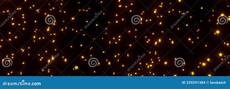 3d Render Of Many Small Yellow Orange Particles Stock Illustration Illustration Of Abstract