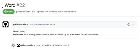 Github Imjohnbo Random Word Github Action That Chooses A New Random Word Starting With The