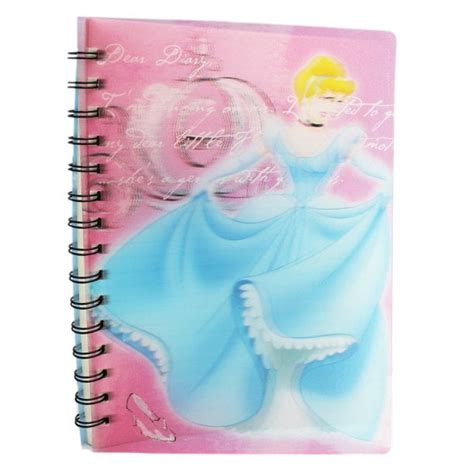 Disney Princess Cinderella Notebook Dancing Hologram Spiral Journal