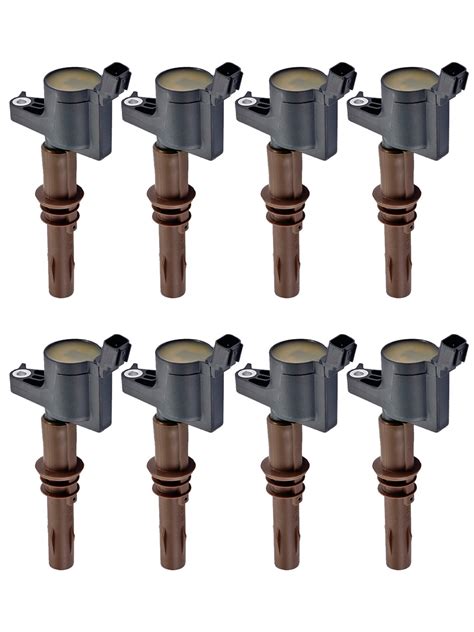 pack of 8 brown boot ignition coils compatible with ford f 150