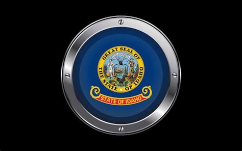 Premium Vector Idaho State Flag 3d Badge Vector Illustration