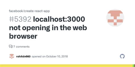 Localhost3000 Not Opening In The Web Browser · Issue 5392 · Facebookcreate React App · Github