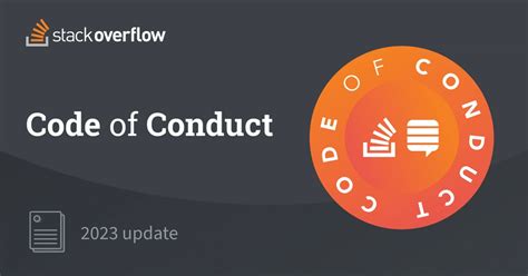 Code Of Conduct Stack Overflow