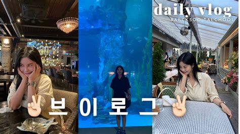Vlog 회사원 휴 잠실 아쿠아리움 테라스룸 주말 일상 Youtube