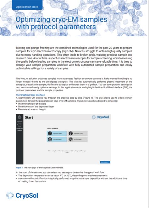 Vitrojet Cryo Em Sample Preparation App Note To Optimize Samples