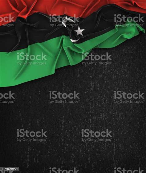 리비아 국기 빈티지 한 그런 지에 텍스트 위한 공간 칠판 블랙 0명에 대한 스톡 사진 및 기타 이미지 0명 3차원 형태 검은색 Istock