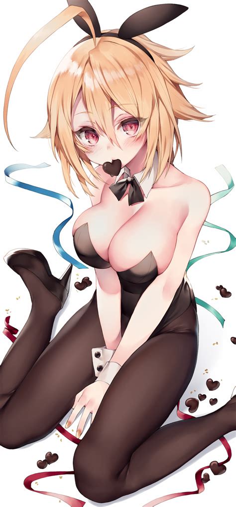 Rule 34 Blazblue Blonde Hair Bunnysuit Lambda 11 Red Eyes 5189576