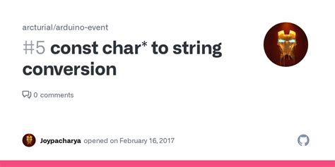 Const Char To String Conversion Issue Arcturial Arduino Event GitHub