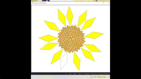 Draw Sunflower With Python Codewithpython Youtube