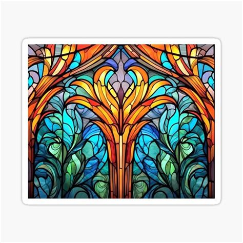 Colorful Stained Glass Flower Design Sold By Visit Gwenny Sku