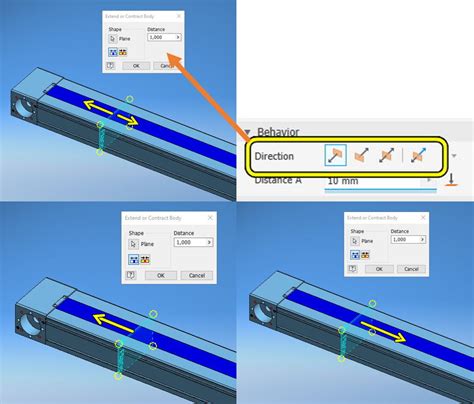 Modify Tool Extend In Choosable Directions Autodesk Community