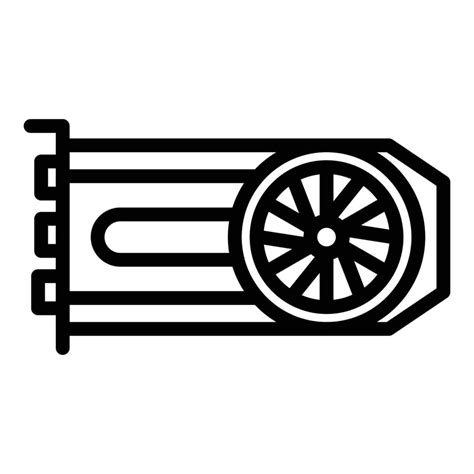Computer Graphic Card Icon Outline Style Vector Art At Vecteezy