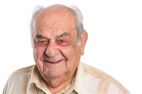 Premium Photo Portrait Of A Smiling Senior Man Against A White