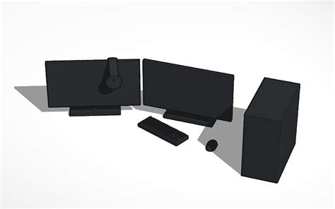 3d Design Gaming Setup Tinkercad