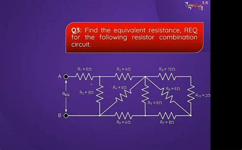 Q3 Find The Equivalent Resistance REQ For The Following Resistor Combin