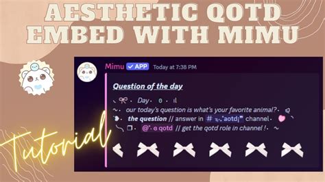 Aesthetic Qotd With Mimu Tutorial Discord 2024 Youtube