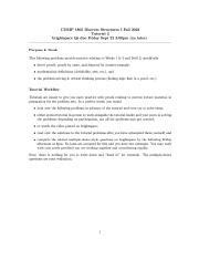 COMP 1805 Discrete Structures I Tutorial 2 Problem Solving And
