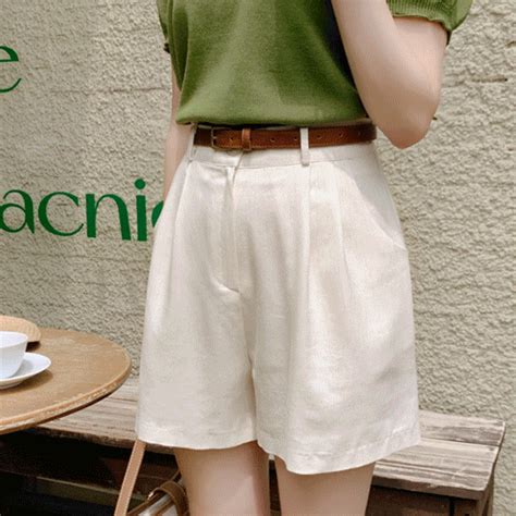 1000장 돌파 마티스 투핀턱 하프밴딩 린넨 숏 슬랙스 반바지 여름바지 핀턱쇼츠 여름밴딩팬츠 린넨 Ps4027 에이블리