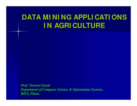 pdf data mining for pest management in agriculture