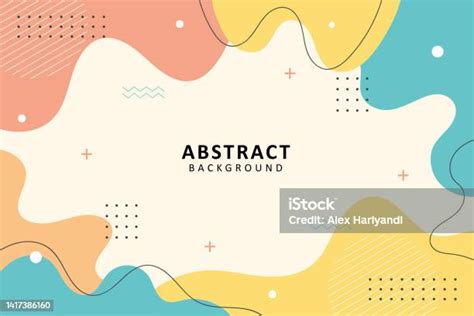 추상적 인 배경 다양한 모양과 요소를 손으로 그립니다 트렌디 한 현대 현대 벡터 일러스트레이션 모든 배경이 격리되어 있습니다 파스텔 색상 기념일에 대한 스톡 벡터 아트 및