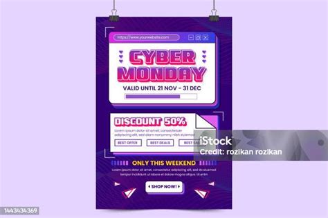 사이버 먼데이 포스터 또는 전단지 템플릿은 사용자 정의하기 쉽습니다 가격에 대한 스톡 벡터 아트 및 기타 이미지 가격