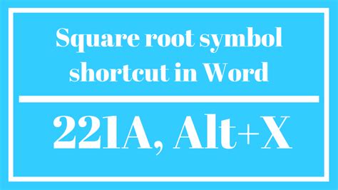 5 Ways To Insert Square Root Symbol √ In Word On Keyboard