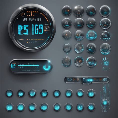 Hi Tech Futuristic Rain Meter Widget Set By Barefootmikeofhorme On