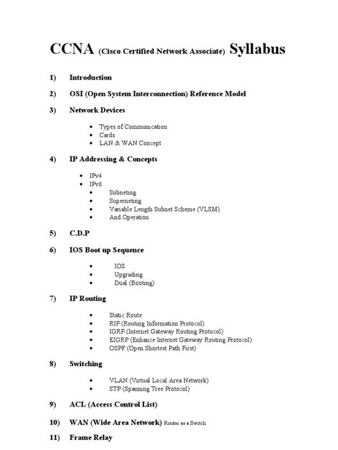 Final Ccna Notes Pdf Network Switch Ip Address