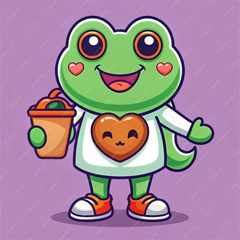 Cute Frog Ghost Cartoon Vector Icon Illustration Animal Holiday Icon