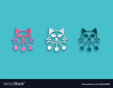 Paper Cut Nft Digital Crypto Art Icon Isolated Vector Image