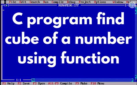 C Program Find Cube Of A Number Using Function Computer For See And Neb