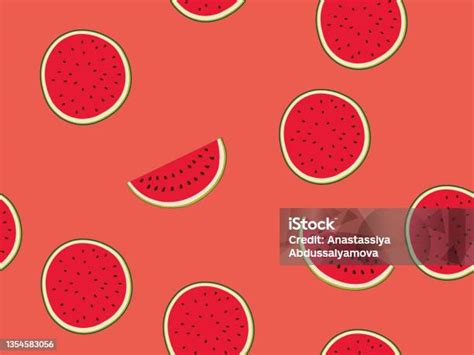 수박 슬라이스 원활한 육즙 다채로운 과일 배경 벡터 일러스트 0명에 대한 스톡 벡터 아트 및 기타 이미지 0명 건강한