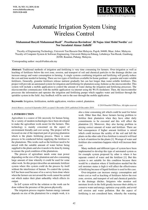PDF Automatic Irrigation System Using Wireless Control