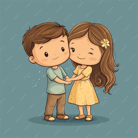Siblings Supporting Each Other Cartoon Vector Premium Ai Generated Vector