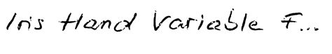 Iris Hand Variable Font Webfont And Desktop Myfonts