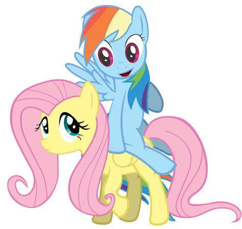 Fluttershy And Rainbow Dash By Zengel On Deviantart