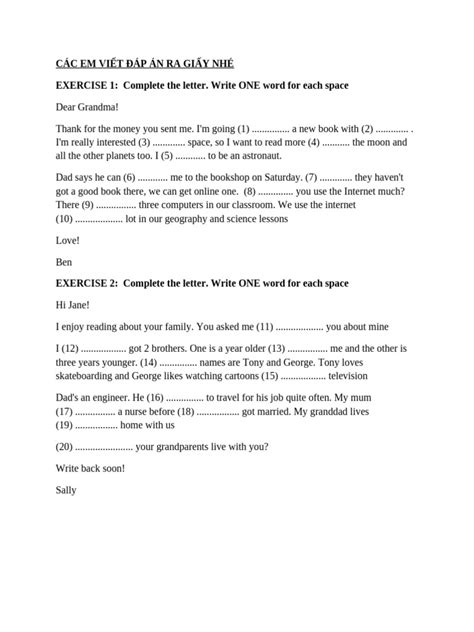 Writing Exercise 2 Pdf