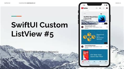 Swiftui Tutorial Bekerja Dengan List Youtube App 5 Tutorial Swiftui Berbahasa Indonesia