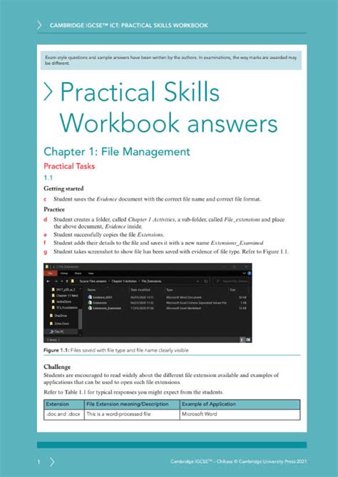 Đáp Án Sách Cambridge Igcse™ Ict Practical Skills Workbook Answer Key Times Edu