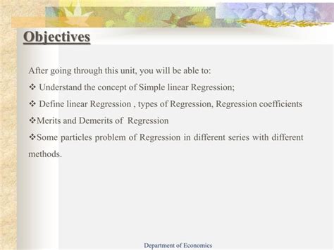 Simple Linear Regression Ppt Physics Science