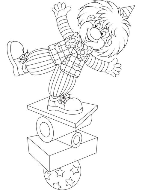 Раскраски Клоун Бесплатнo Pаспечатать или Cкачать Oнлайн