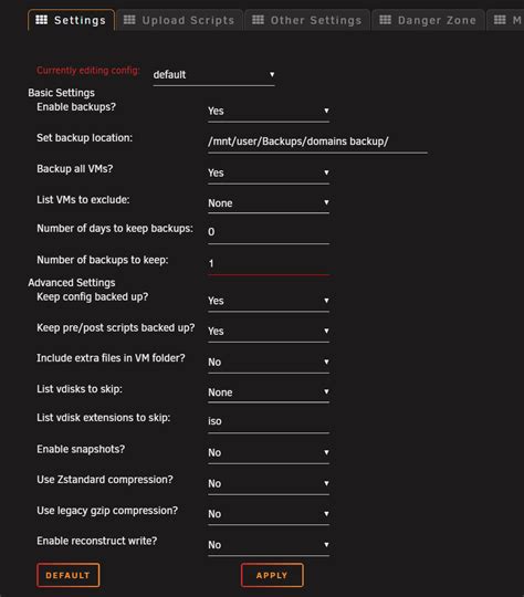 Vm Backup Plugin User Customizations Unraid