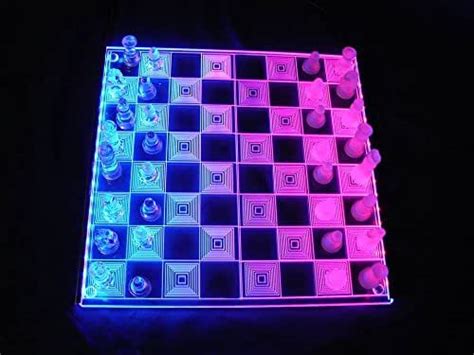 Photon Chess Glowing Led Chess Board Handmade