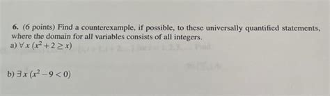 solved 6 6 points find a counterexample if possible to