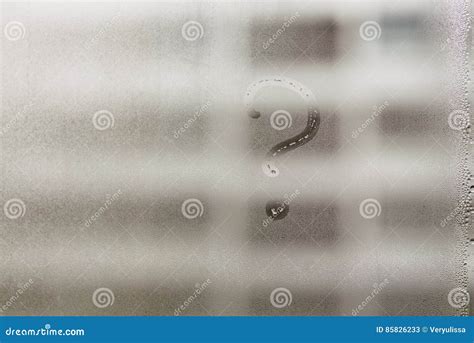 Question Mark On Window Stock Image Image Of Handwriting