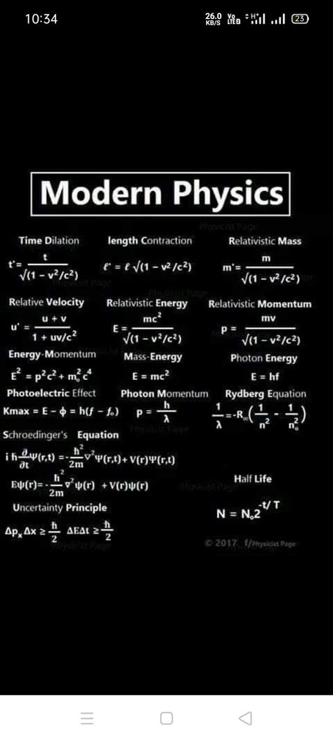 modern physics formula in 2023 modern physics physics concepts