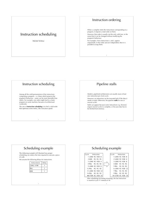 [pdf] instruction scheduling however that order is usually not the