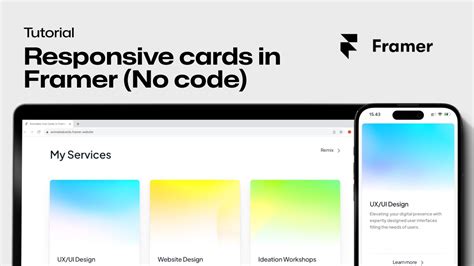 Responsive Card Section In Framer Step By Step No Code Tutorial Youtube